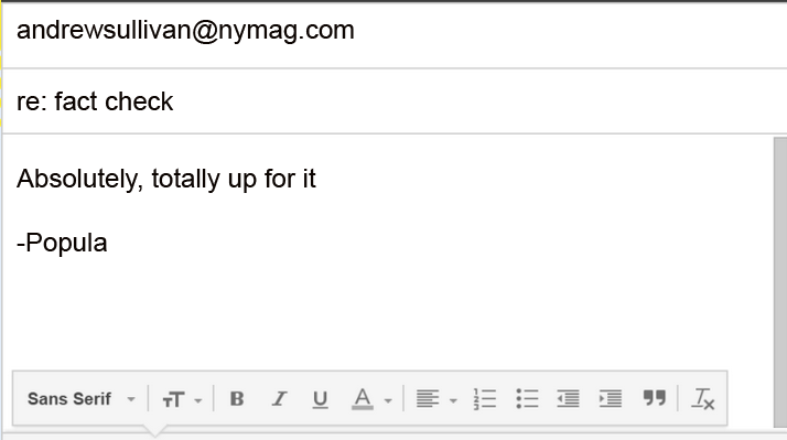 Fact Check: Andrew Sullivan – Popula